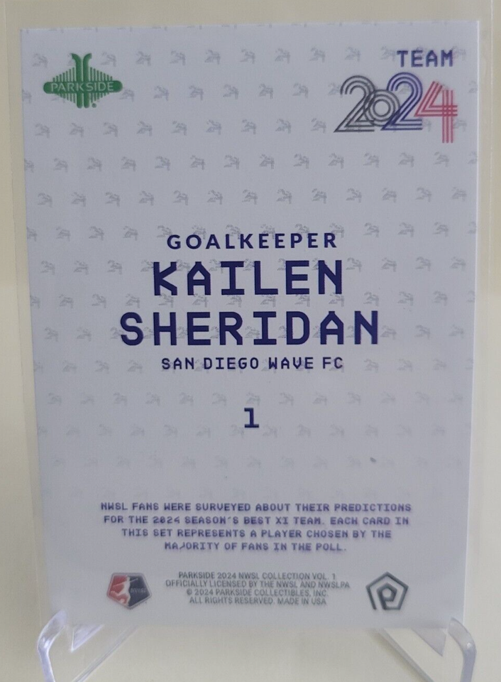 2024 PARKSIDE NWSL VOL 1 KAILEN SHERIDAN #1 ULTIMATE TEAM 2024 WAVE ...