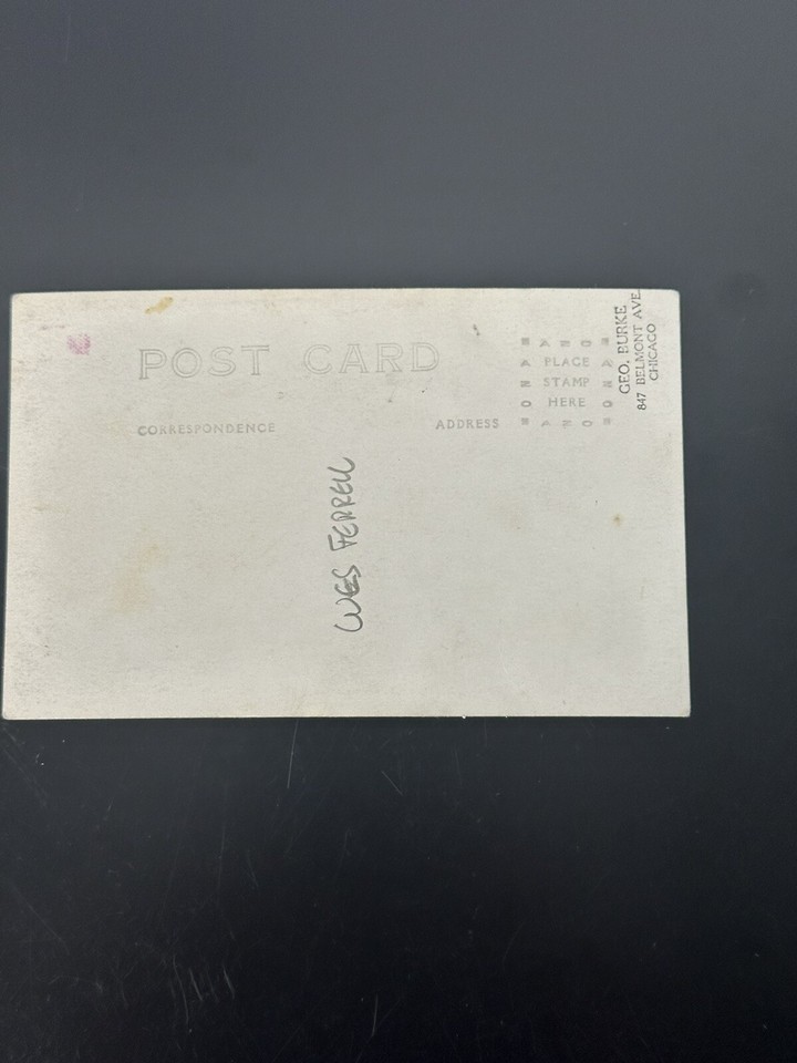 Rare Wes Ferrell (d.76) Signed Autographed Postcard To Billy Dated 1949 ...