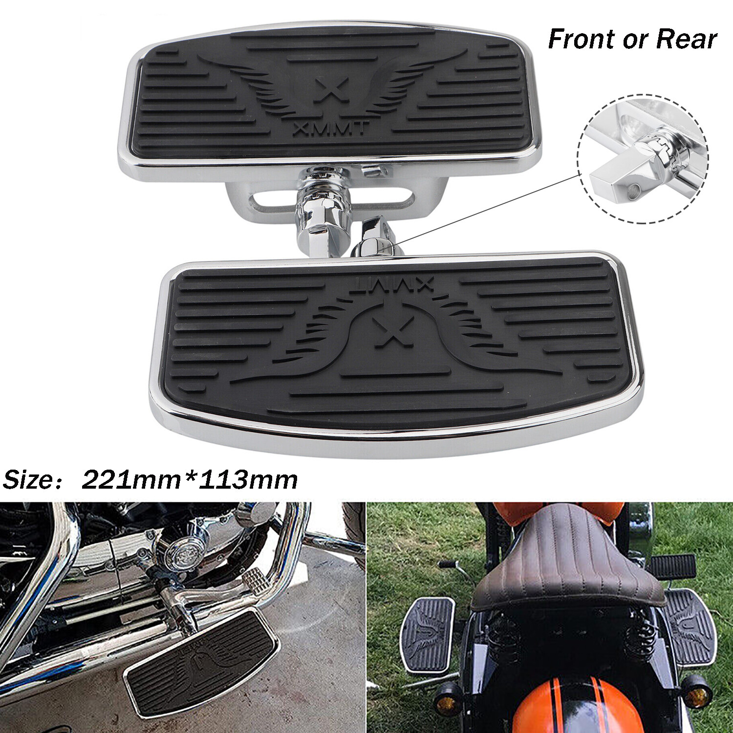 2X FOOTBOARD FLOORBOARDS FOOTPEGS FOR HONDA SHADOW ACE VT400/750 VT750C ...