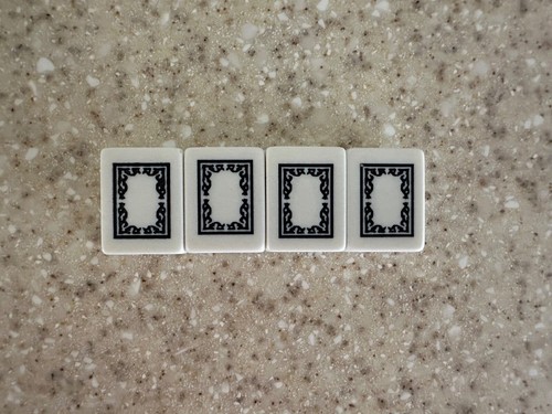 BRAND NEW White USA Mahjong Replacement Tiles Set of 4 Choice of Crack ...
