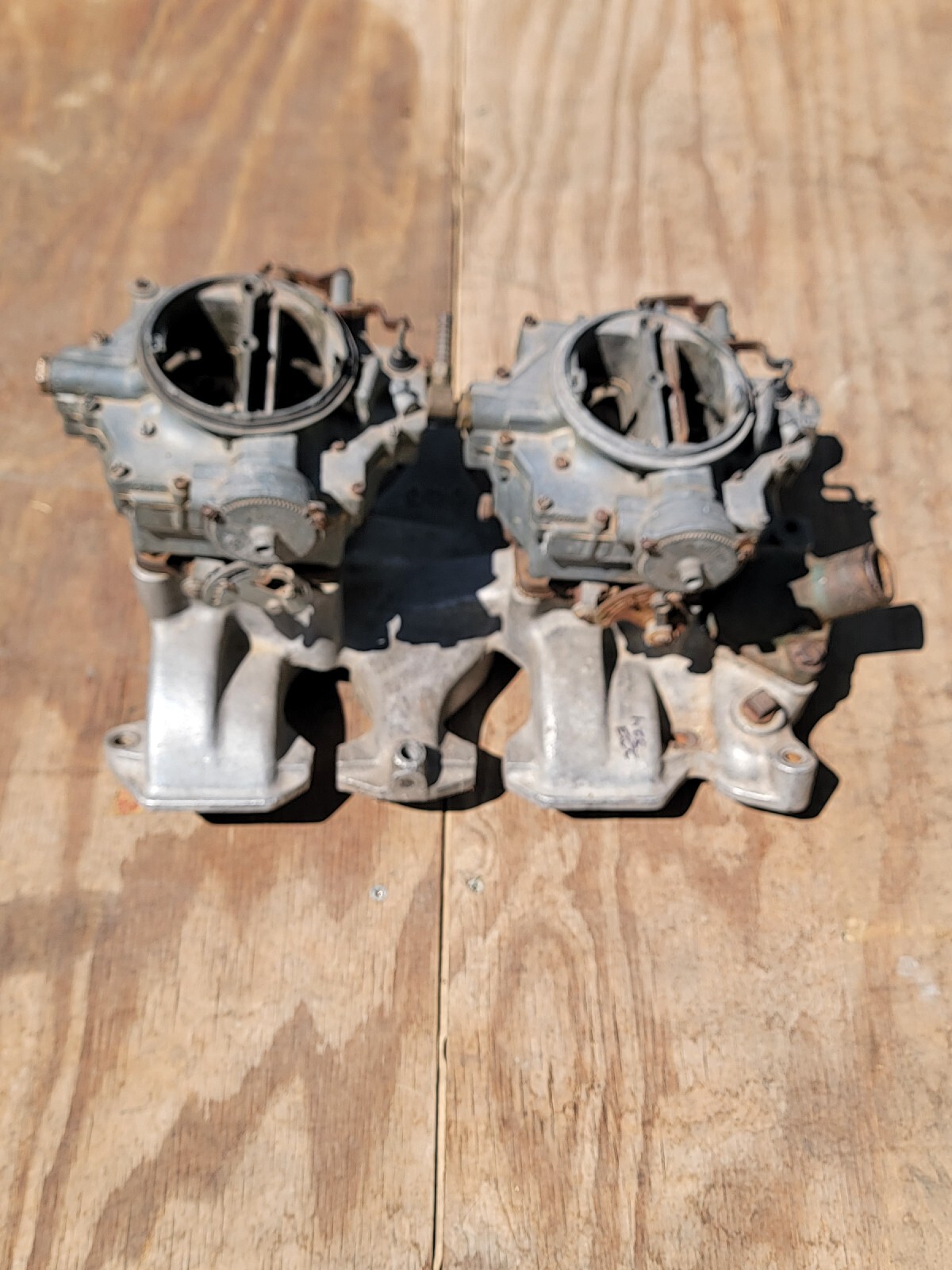 1953-1963 Oldsmobile 303 324 Weiand 04D Dual Quad Manifold Carburetors ...