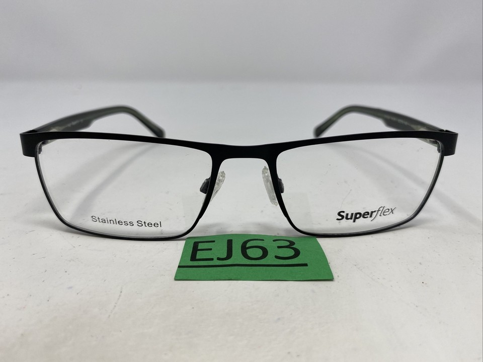 Superflex SF-534 M100 56-18-145 Black Metal Full Rim Eyeglasses Frame ...