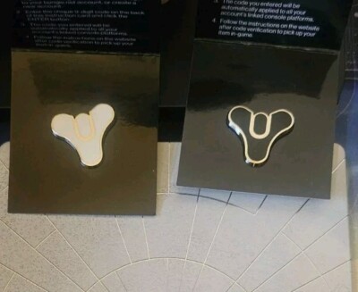 Destiny 2 Tricorn Pins White/Black Retired Bungie No Codes w/ Steelbook ...