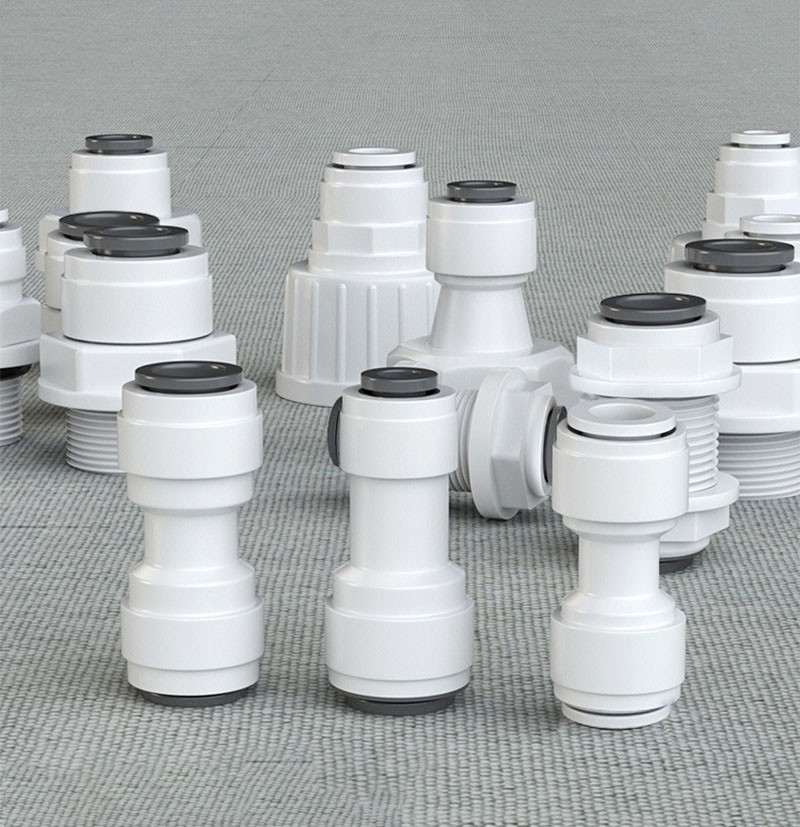 Push Fit Pipe Tube Connector Reducers Straight Fitting 1/4" 3/8" 1/2" 3 ...