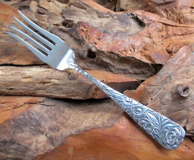 Antique Bailey Banks & Biddle Sterling Silver Fork Art Nouveau Floral ...