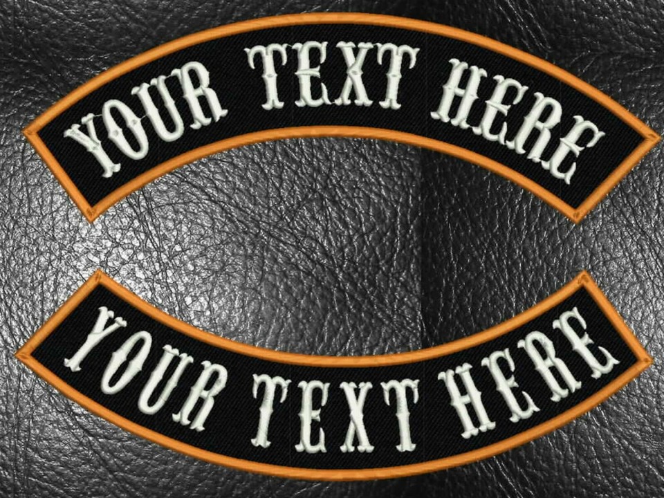 Custom Embroidered 13" Top Rocker Patch MC Biker Motorcycle Club Jacket ...