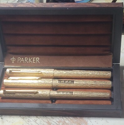 Vintage Gold 1981 Parker Regency Pen Set Fountain, Ballpoint ...
