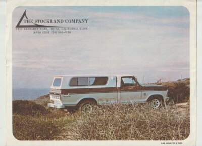 1971 STOCKLAND CANOPY & TONNEAU COVER for FORD F-SERIES PICKUPS US 4p ...