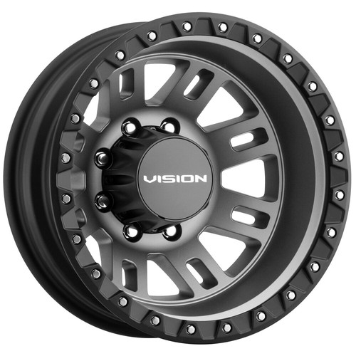 4-New 16" Vision 408 Manx2 Dually Wheels 16x6 8x6.5/8x165.1 Grey Rims ...