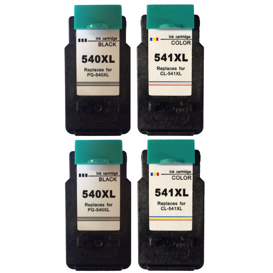 2x PG540XL Black & CL541XL Colour Refilled Ink Cartridges For Canon ...