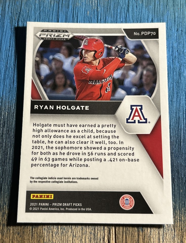2021 Panini Prizm Draft Picks Ryan Holgate Rookie St. Louis Cardinals # ...