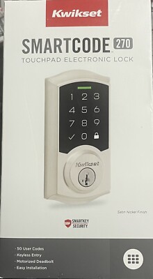 Kwikset 270 Smartcode Touchpad Electronic Lock - Satin Nickel | eBay