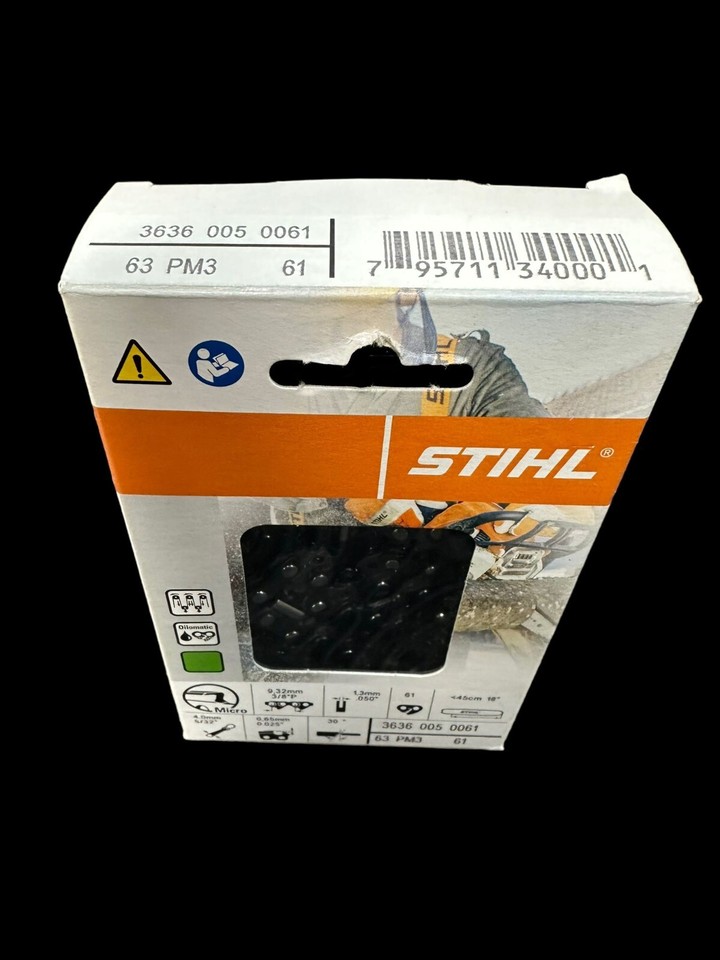 STIHL 3636 005 0061 Chain 3/8 Pitch .50 61 DL 18" Bar 63 PM3 61 NEW | eBay