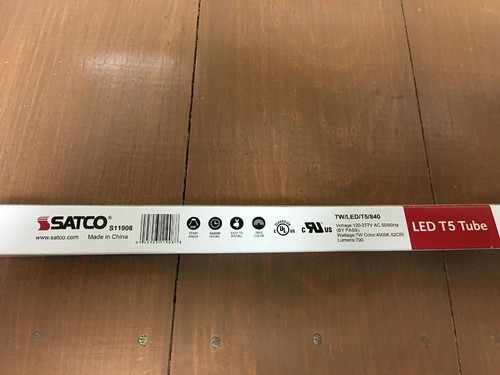 SATCO S11908 7W/LED/T5/840 LED TUBE REPLACEMENT FOR F13T5 FLUORESCENT ...