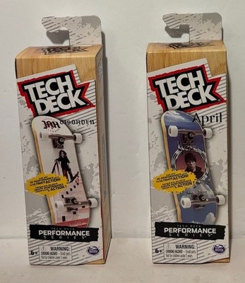 Tech Deck lot of 2 Performance Series April & Disorder Wood Fingerboard ...