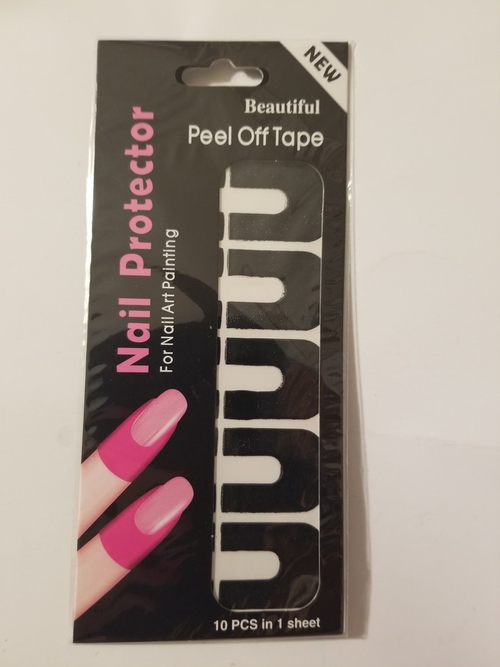 Finger Nail Protector Tap For Nail Polish Painting Peel Off Tape Black ...