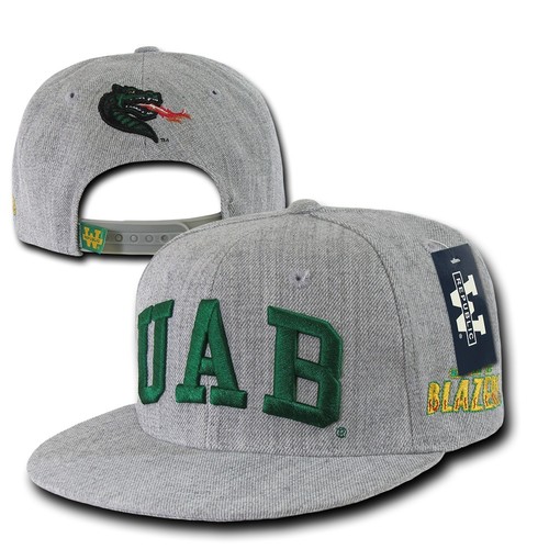 UAB Birmingham Blazers University of Alabama Flat Bill Snapback ...