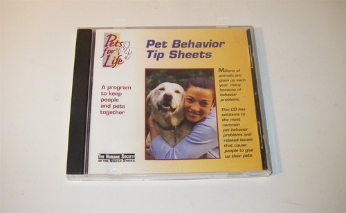 PETS FOR LIFE PET BEHAVIOR TIP SHEETS CD T1676 | eBay