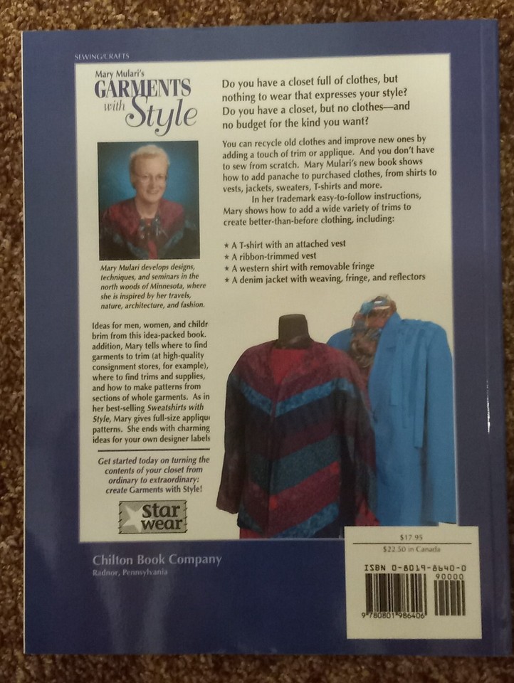 Mary Mulari's Garments With Style - Mary Mulari - Autographed NEW ...