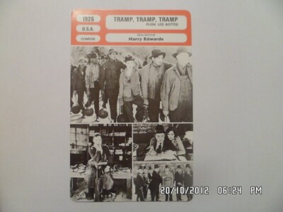 CARTE FICHE CINEMA 1926 TRAMP TRAMP TRAMP Harry Langdon Joan Crawford E ...