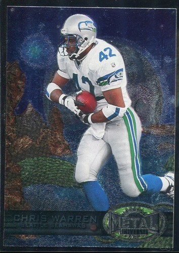 1997 Skybox Metal Universe Football Chris Warren #144 Seattle Seahawks ...
