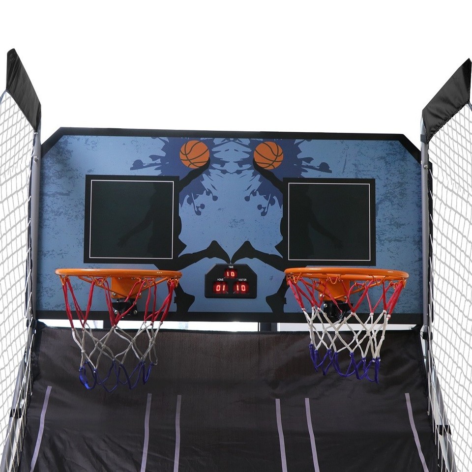 Basketball Arcade Game Double Electronic Hoops shot 2 Player W/ 4 Balls ...