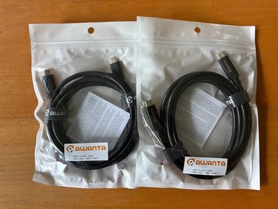 2x BRAND NEW Awanta USB-C to USB-C USB3.1 Gen1 100W 5PBPS 6ft Cable | eBay
