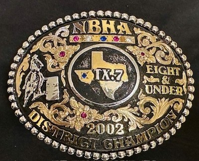 NBHA District Champion Eight & Under TX.7 2002 Buckle | eBay