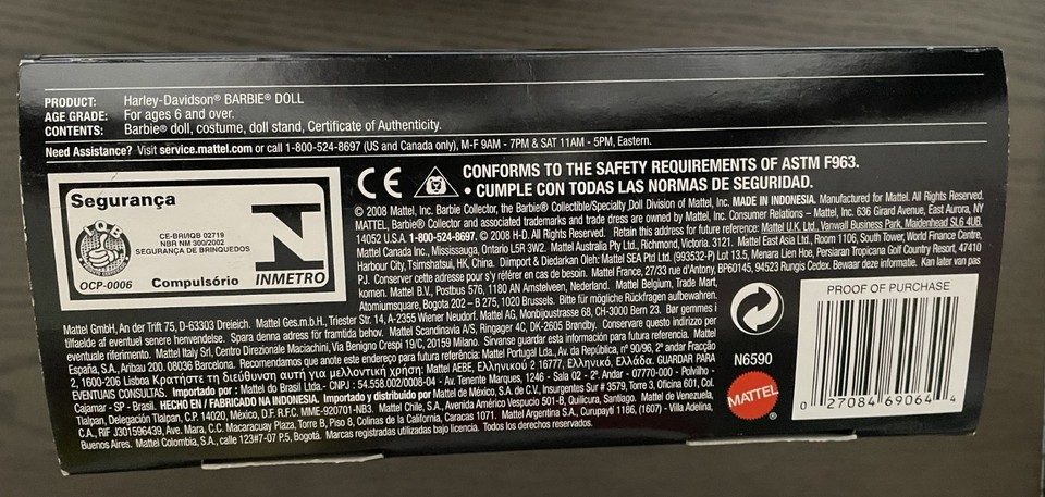 2008 Barbie Collector Series Pink Label Harley Davidson 50th ...