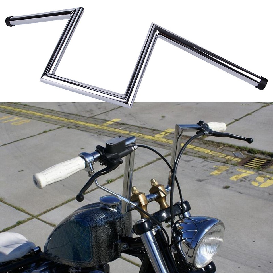 Motorcycle 8" Rise Handlebars Drag Z Bars 1" Ape For Harley Honda ...
