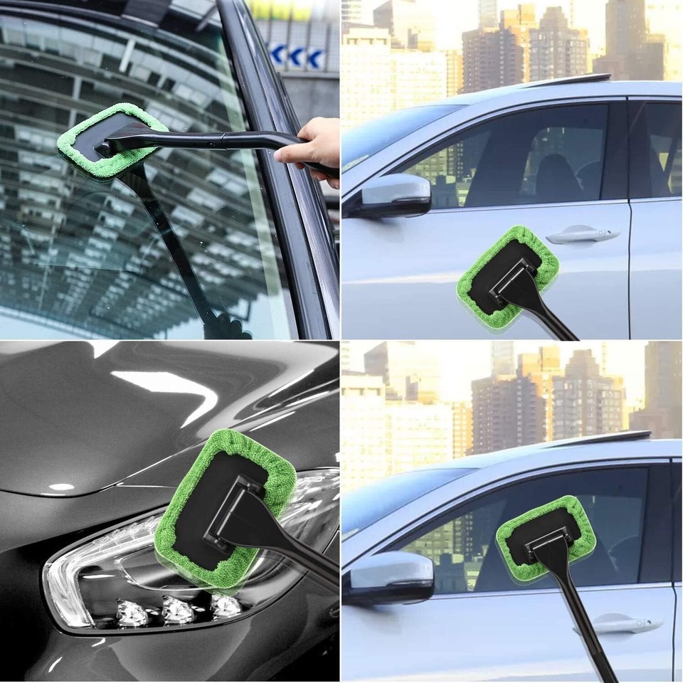 Windshield Cleaning Tool, Microfiber Cloth Car Window Cleanser Brush ...