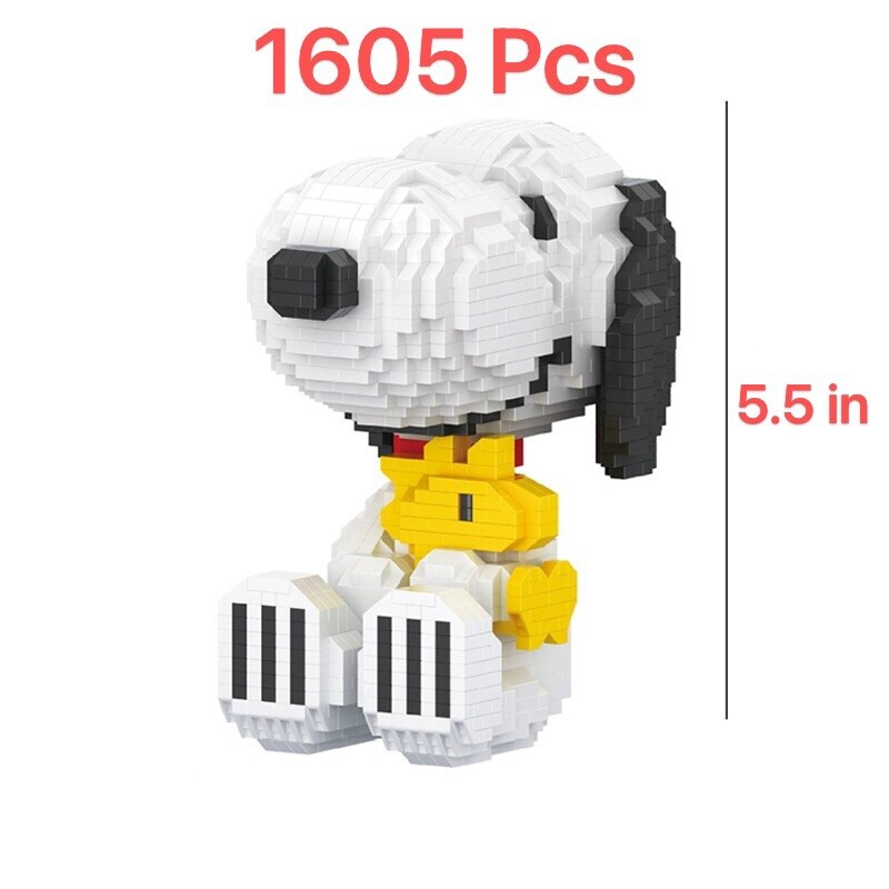 Peanuts Snoopy Magic Blocks， 1605 Pcs Mini Building Blocks Challenging ...