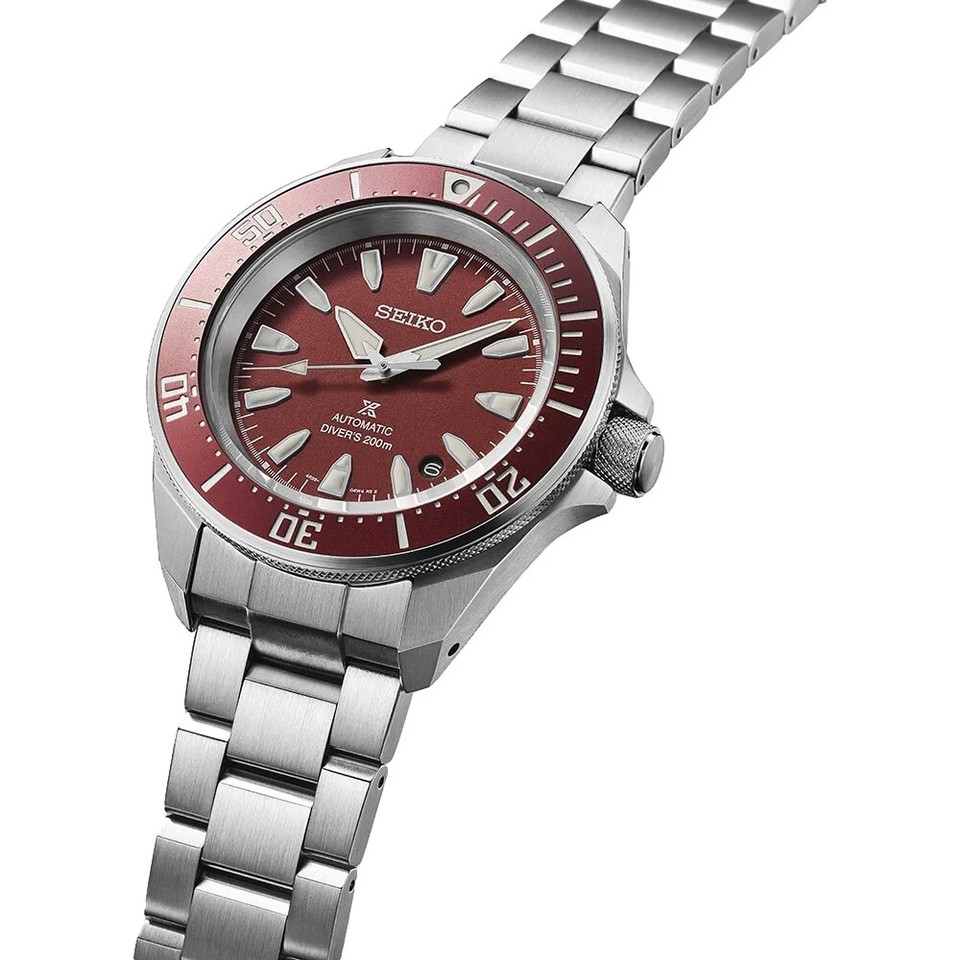 Seiko Prospex Samurai Diver Red Dial Stainless Steel Watch SRPL11 | eBay