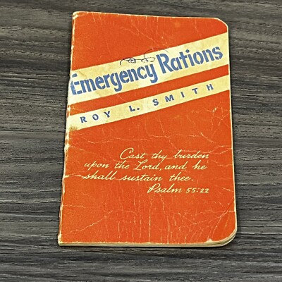 Vintage 1949 Pocket Emergency Rations Religious Booklet Roy L Smith ...