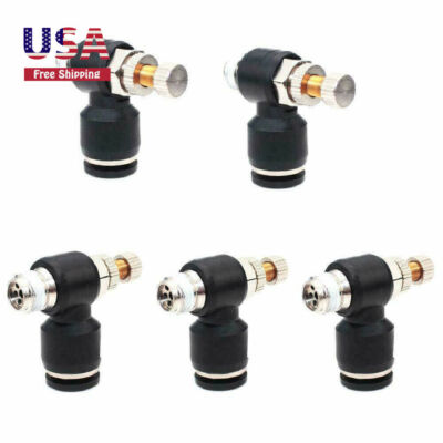 Pneumatic Push to Connect Flow Control Valve 6mm Tube OD x 1/8" Male ...