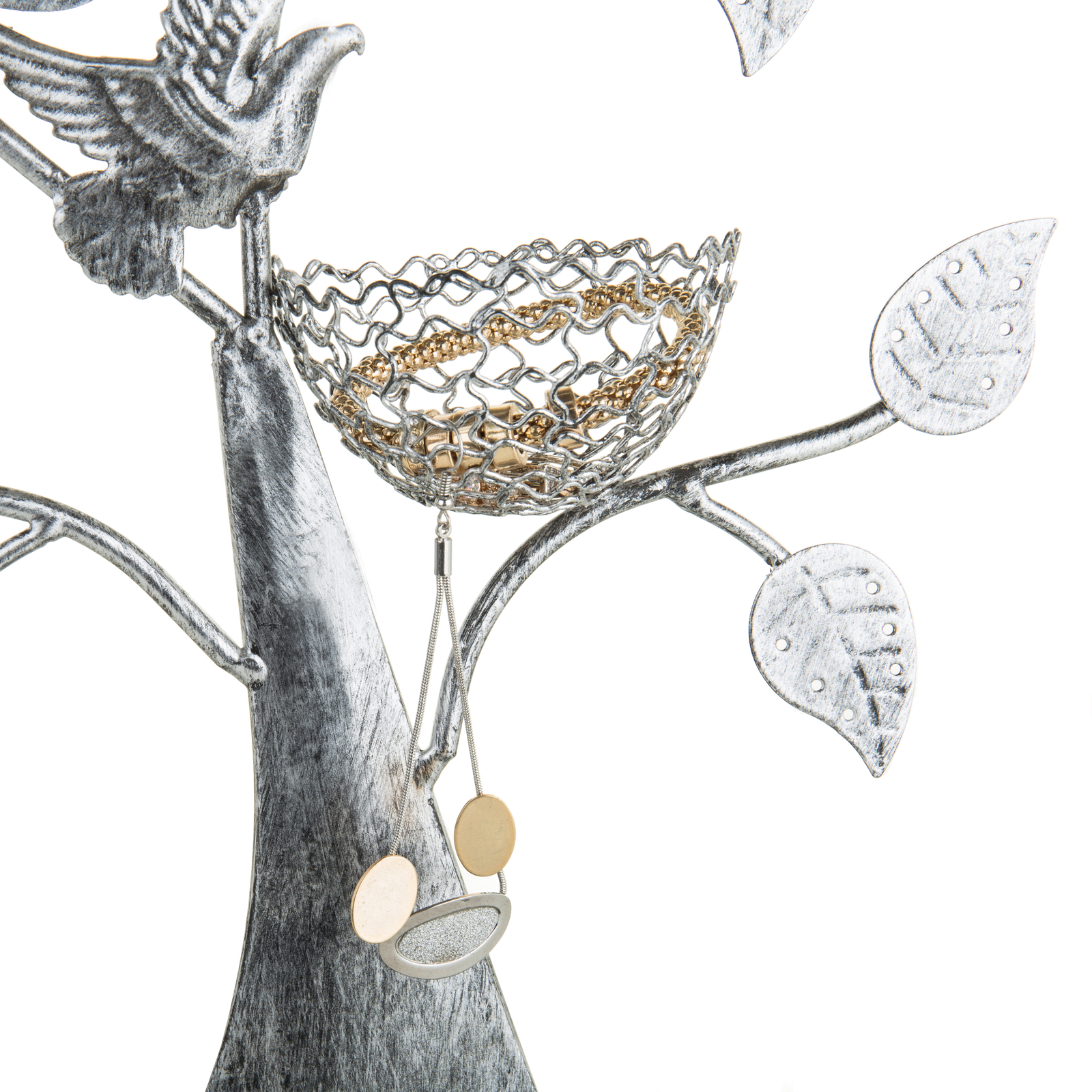 Tabletop Silver Metal Jewelry Tree, Jewelry Tower Holds up to 48 pair ...
