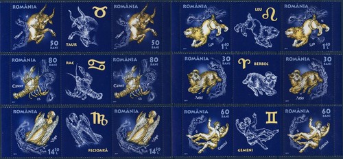 Romania 2011 Zodiac Signs Astrology Astronomy Constellations Mythology ...
