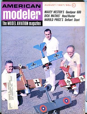 American Modeler Magazine August 1967 Maxey Hester VG w/ML 040617nonjhe ...