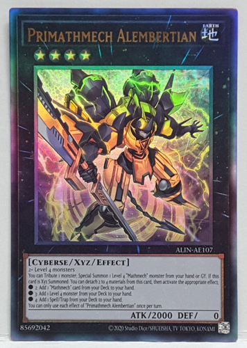 Yugioh Asian-English Primathmech Alembertian ALIN-AE107 Ultimate Rare ...