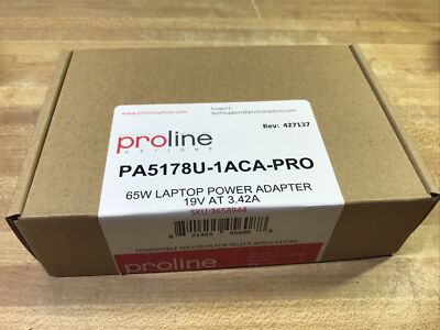 Proline For Toshiba AC Adapter Charger Laptop with Power Cord 19V 3.42A ...