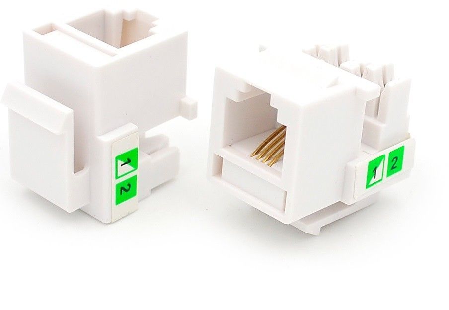 5 Pcs CAT3 RJ11 6P4C Phone Telephone Keystone Jack 110 H-Style Modular ...