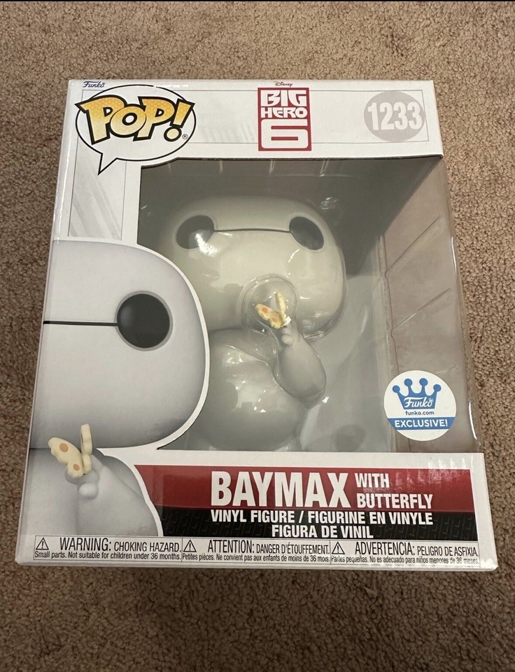 Funko POP Disney Baymax With Butterfly #1233 6” Funko Shop Exclusive ...