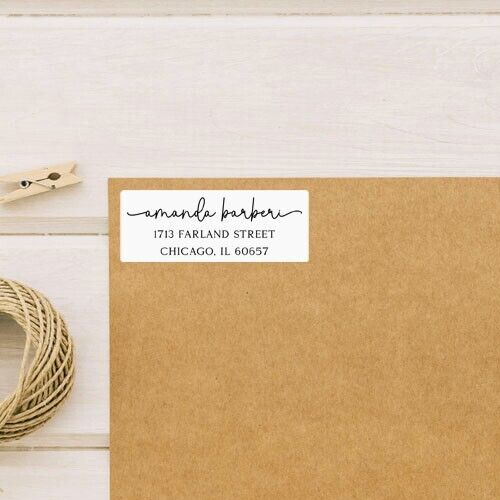 Personalized Return Address Labels - Custom Address Stickers - Set of ...