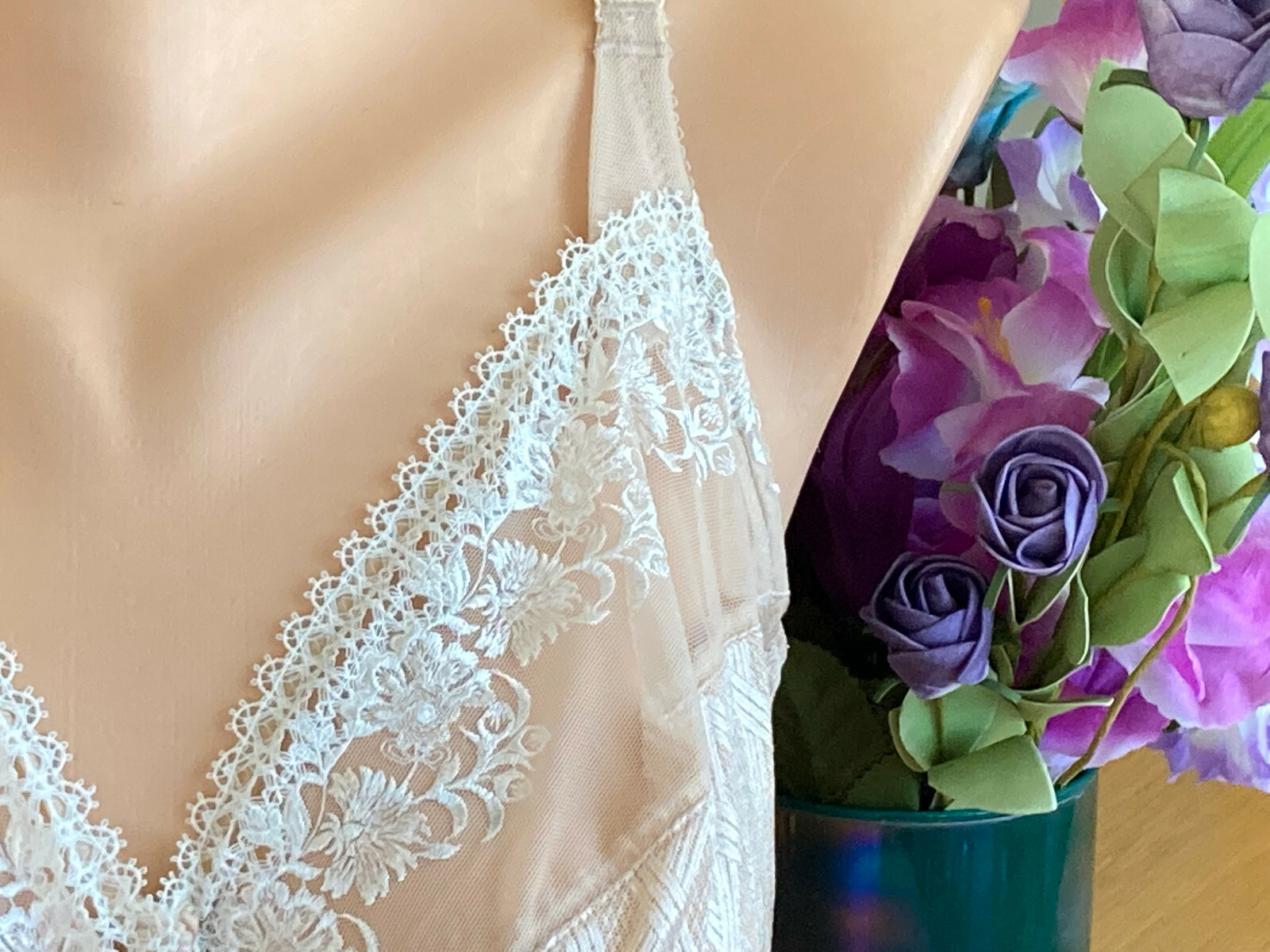 422 Wacoal 34DDD Nude Lace Perfect Perception Underw… - Gem