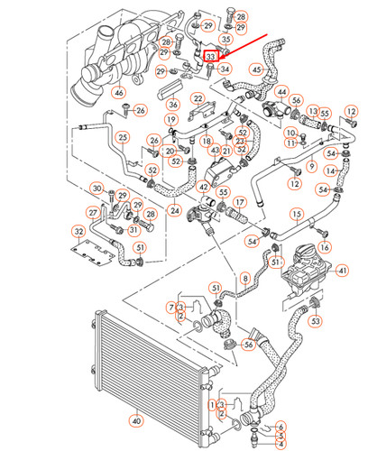 NEW AUDI A4 B7 TURBOCHARGER COOLANT PIPE 06D121497A OEM | eBay