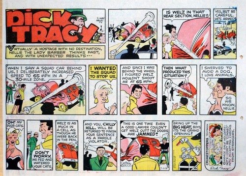 Dick Tracy by Chester Gould - lot of 3 half-page color Sunday comics ...