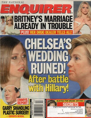 National Enquirer Magazine October 4 2004 Chelsea Hillary Clinton ...