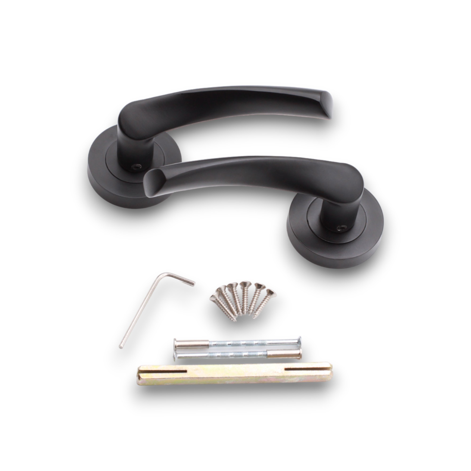 Twist Lever Internal Door Handles Sets Latch Lock Bathroom Door Pack ...