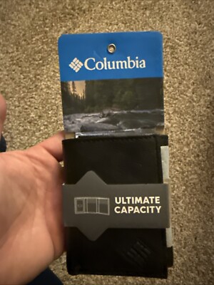 New Columbia Men's Ultimate Capacity Trifold Wallet RFID Secure Black ...