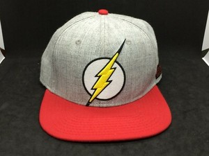 Flash Lightning Bolt DC Comics Gray Adjustable Snapback Baseball Cap ...